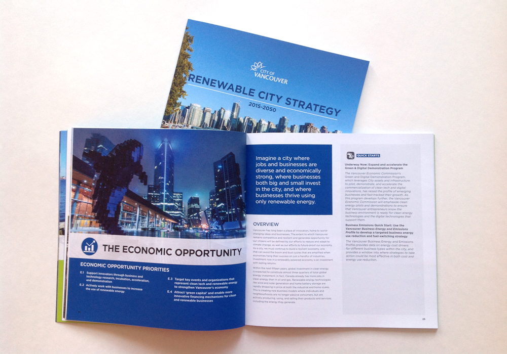 City of Vancouver | Renewable City Strategy 2015-2050 | Graphic Designer