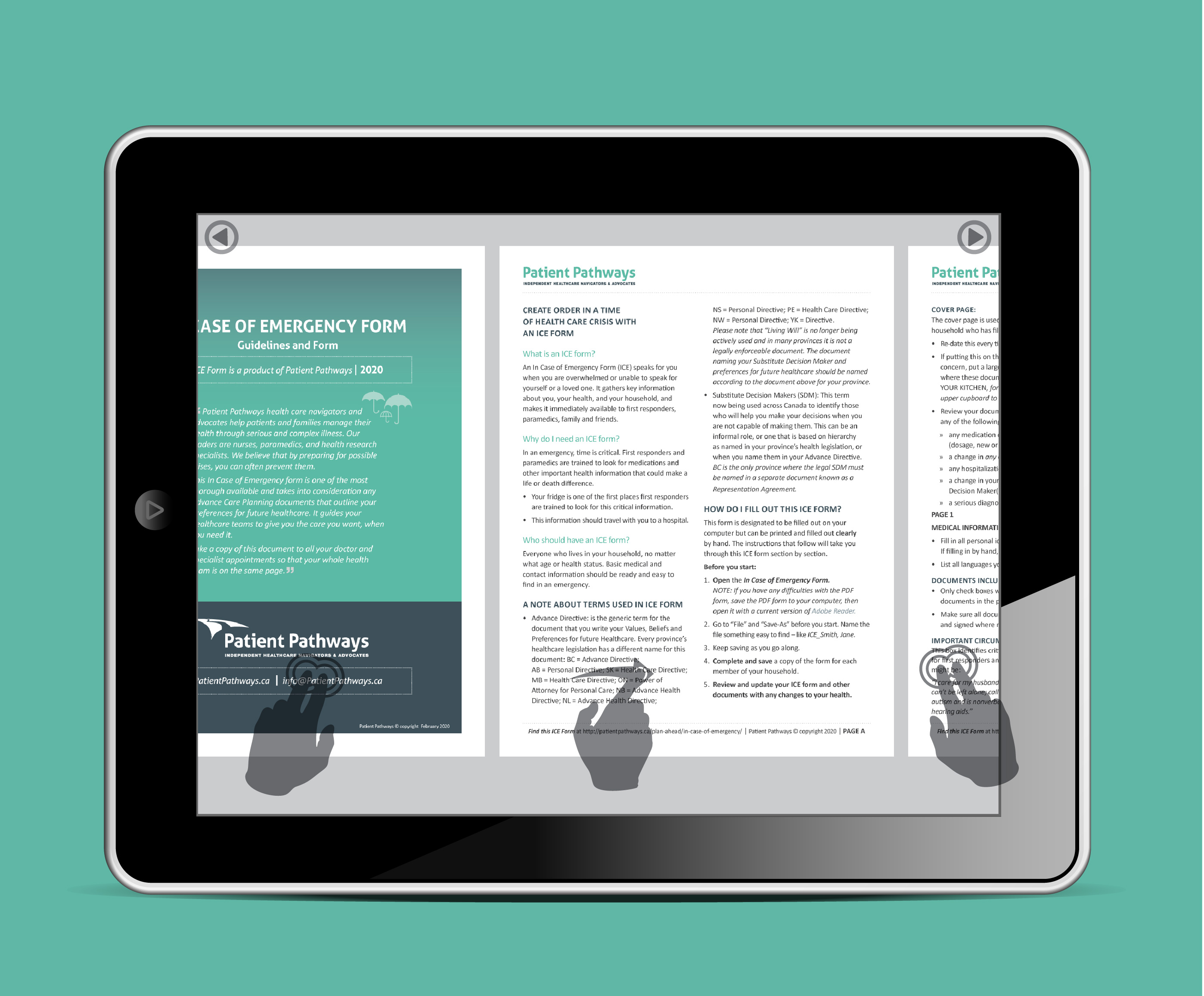 Patient Pathways | ICE Forms 2020– with text input fields | Graphic ...